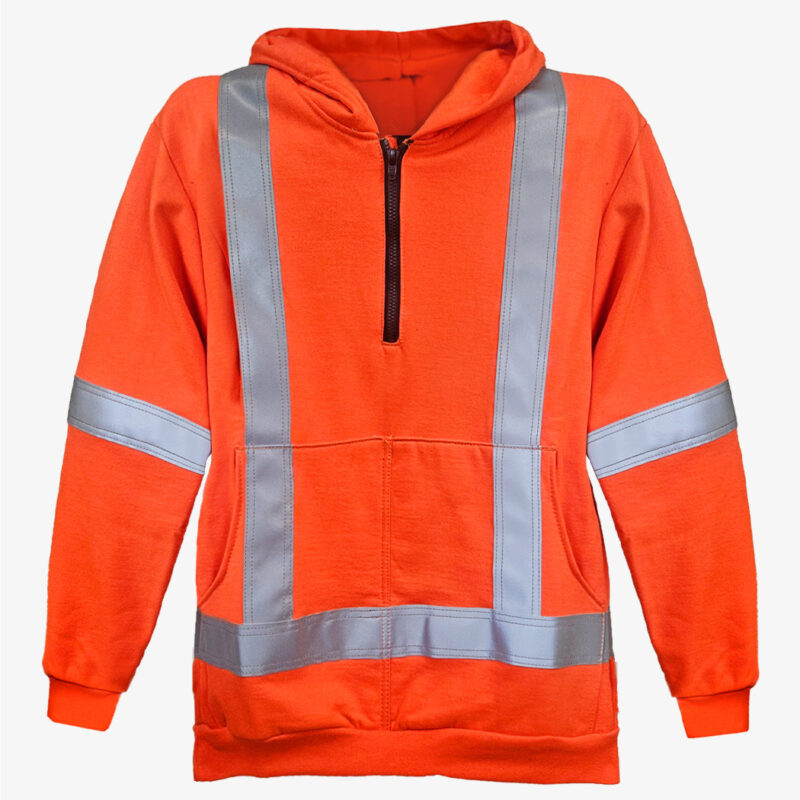 Striped FR Fleece Hoodie – Style 826 - Arc Safety Canada